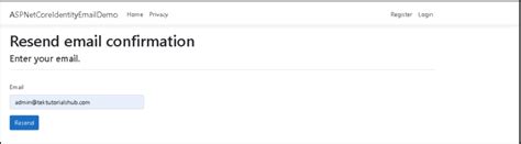 Sending Confirmation Email In Aspnet Core Identity Tektutorialshub