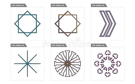 Collection Of Y2K Elements Brutalism Star And Flower Shapes Cyberpunk Elements Stock Vector