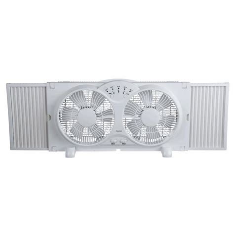 Utilitech 9 In 120 Volt 3 Speed Indoor White Window Fan In The Portable Fans Department At