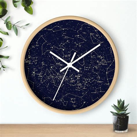 Constellations Wall Clock Astronomy Celestial Wall Clock Etsy