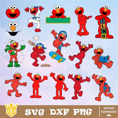 Elmo Svg Sesame Street Svg Sesame Street Bundle Sesame Street Clipart Elmo Svg Cookie