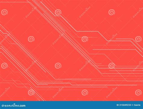 Bright Red Abstract Technology Futuristic Background Stock Illustration Illustration Of