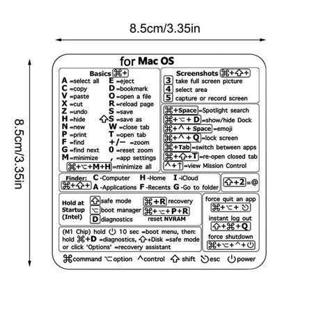 Cheat Sheet Sticker Wordexcel Quick Reference Guide Keyboard Shortcut