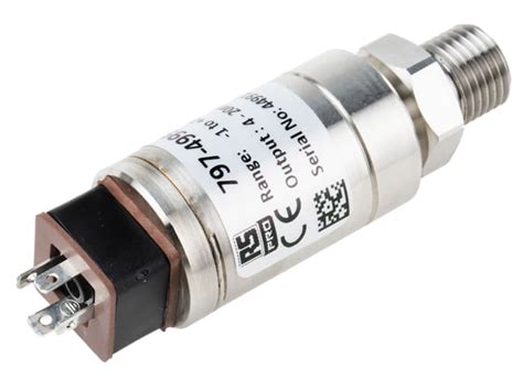RS PRO RS PRO Pressure Sensor Bar Min Bar Max Current Output Relative Reading