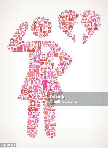 여자 사랑 여자의 권리에 여성의 능력을 키우고 아이콘 패턴 가족에 대한 스톡 벡터 아트 및 기타 이미지 가족 걷기 고급