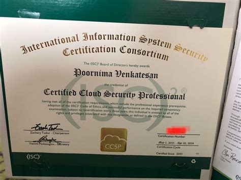 Finally Received My Ccsp Certificate Badge Etc Ready For The Next One… Poornima