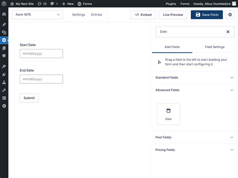 how to link date fields with gravity forms gravity wiz