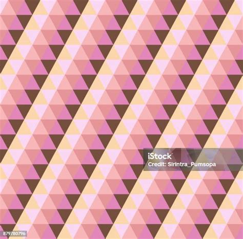 삼각형 패턴입니다 기하학적 추상 질감 배경입니다 핑크 브라운과 사탕 파스텔 색상입니다 벡터 일러스트 레이 션 갈색에 대한 스톡 벡터 아트 및 기타 이미지 Istock