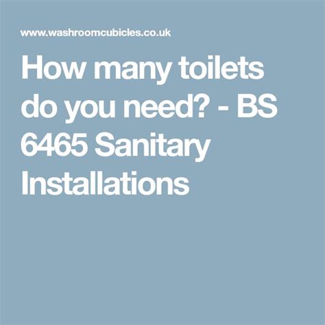 How Many Toilets Do You Need BS Sanitary Installations Yo Yos Do You Need How Many