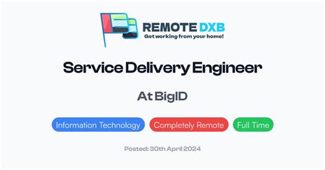 Service Delivery Engineer At Bigid Remote Dxb Remote Jobs In Dubai