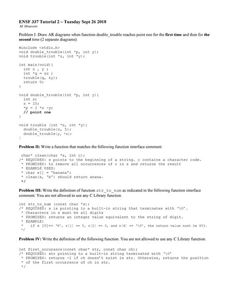 02 Tutorial Fall 2018 Ensf 337 Tutorial 2 Tuesday Sept 26 2018 M