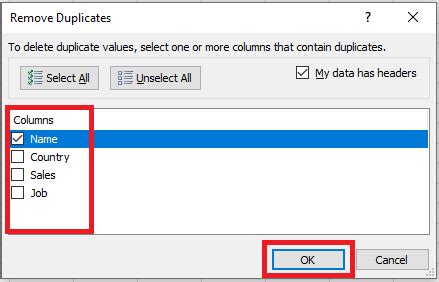 Sử dụng Remove Duplicate trong Excel xóa dữ liệu trùng lặp