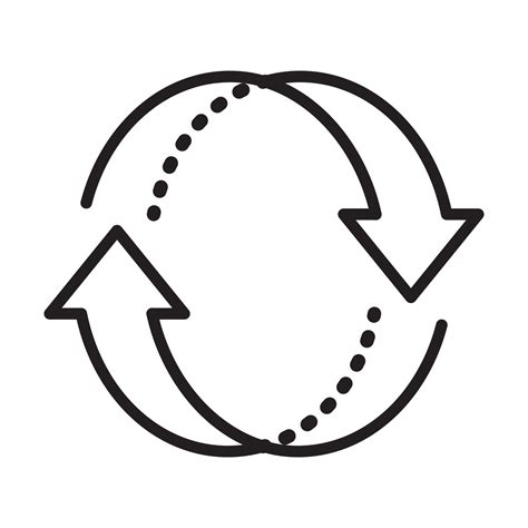 Replace Icon Vector Double Reverse Arrow Exchange Linear Sign For
