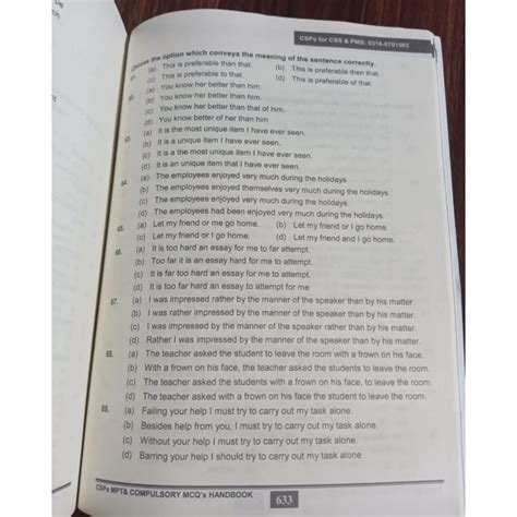 Css Mcq Preliminary Test Mpt And All Compulsory Papers Mcqs