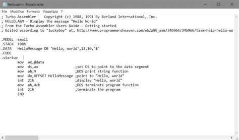 Compilare Linkare Ed Eseguire Un Programma Assembler Con Dosbox E Tasm Funlab