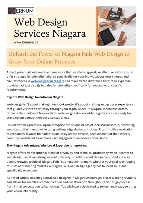 Ppt Niagara Falls Web Design Powerpoint Presentation Free Download