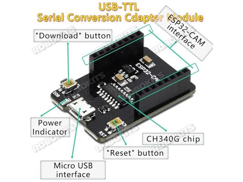 Esp32 Cam Mb Micro Usb Download Module For Esp32 Cam Development Board