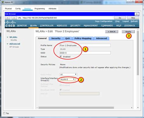 Packet Tracer Configure A Basic WLAN On The WLC Instructions Answer