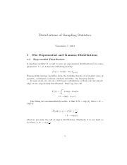 Understanding Exponential And Gamma Distributions Course Hero