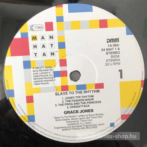 Grace Jones Slave To The Rhythm Eu Bakelit Lemez Shop