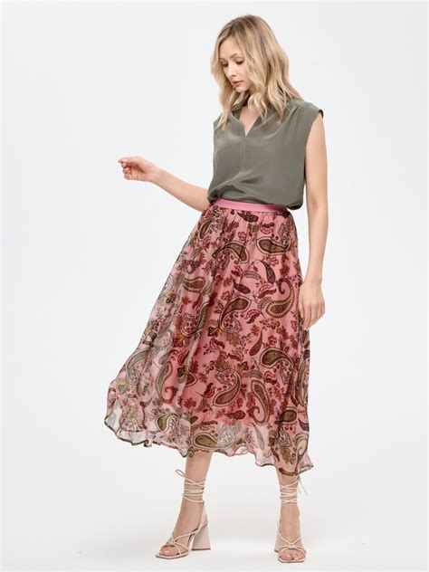 Шифоновая юбка длинная шелковая купить Tatiana Larina