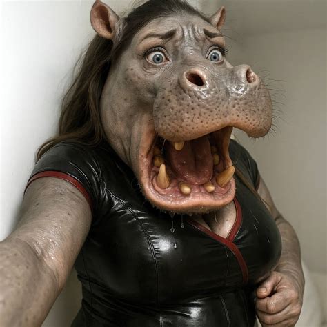 Female Werehippo Transformation By Girlswithsnouts On Deviantart
