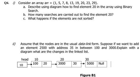 Solved Q4 I Consider An Array Arr 1 5 7 8 13 19