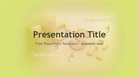 Free Corporate Social Responsibility CSR PowerPoint Template