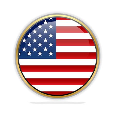 Premium Vector Button Flag Design Template United States Of America