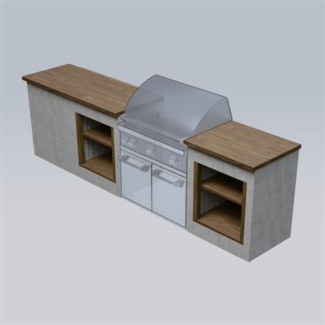 Shop Belgard Designforms Bbq Surround Combo 2 Counter Shelves And 1