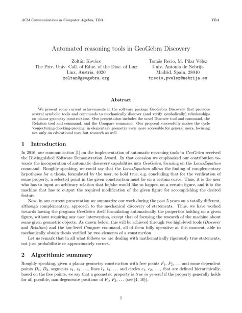 Download Pdf Automated Reasoning Tools In Geogebra Discovery