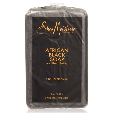 Shea Moisture African Black Soap Bar For Troubled Skin 8 Ozpack Of