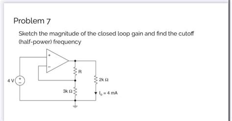 Solved Sketch The Magnitude Of The Closed Loop Gain And Find Chegg Com