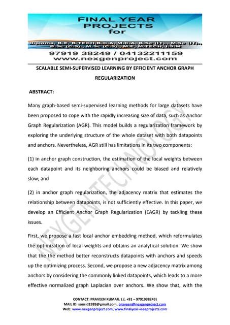 Scalable Semi Supervised Learning By Efficient Anchor Graph