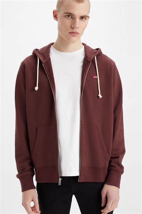 Чоловіча бордова кофта на блискавці Levis® 34584 0026 — Ultrashop