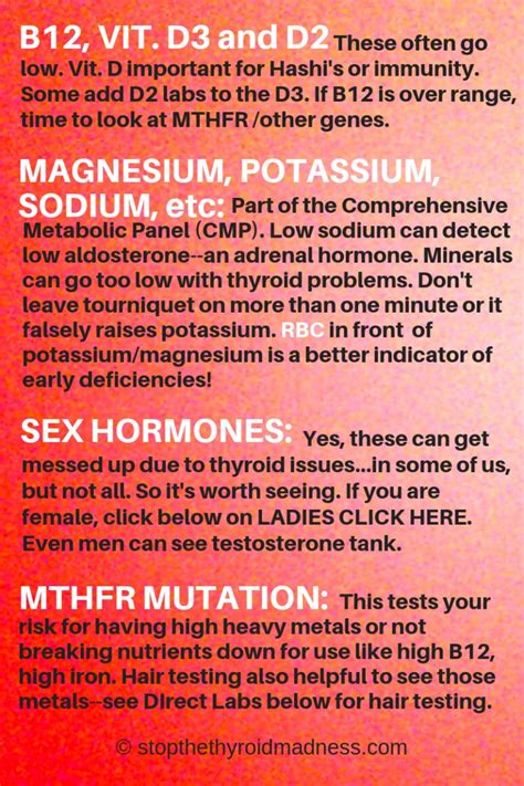 Recommended Labwork Stop The Thyroid Madness