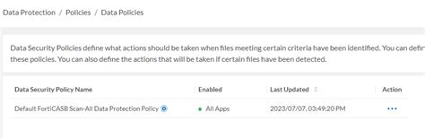 Data Security Policy Forticasb 244b Fortinet Document Library