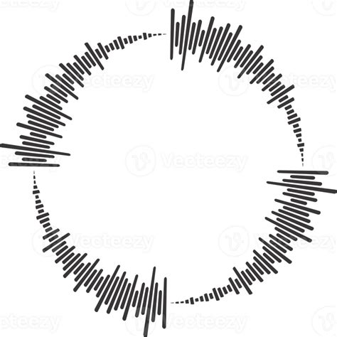Circle Sound Wave Audio Music Equalizer Round Circular Icon Spectrum Radial Pattern And
