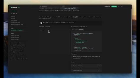 Translate Sql To The Corresponding Postgrest Request Or Supabase Client Supabase