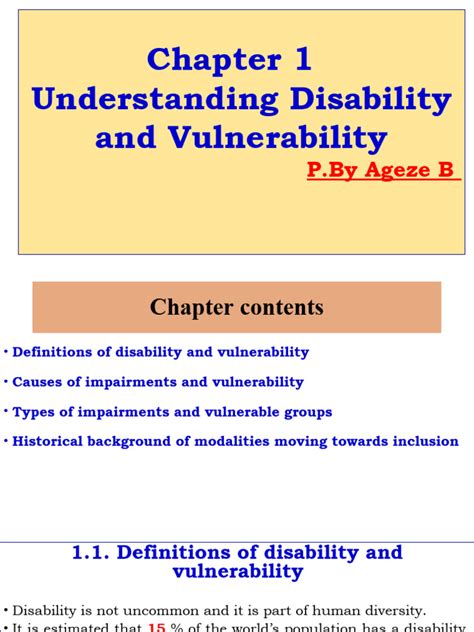 Chapter 1 Inclusiveness Pdf Disability Poverty