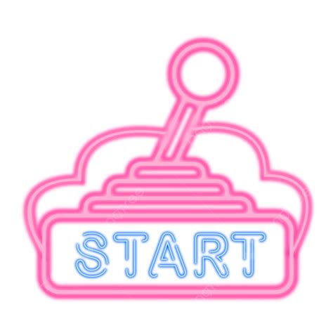 Neon Gamestrike Outline Start Games Button Design Games Neon Games Button Png And Vector With