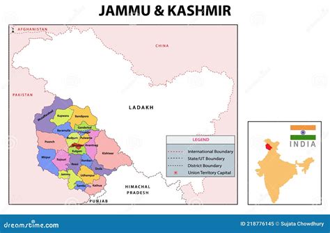 Jammu And Kashmir District Map Aadzq