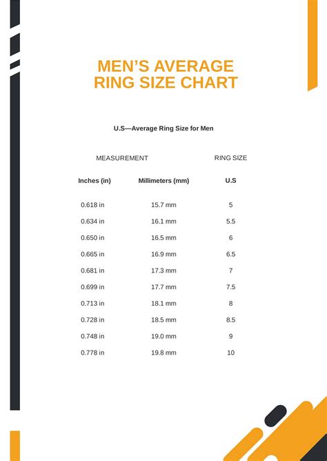 Ring Size Chart Printable Pdf Printable Free Templates