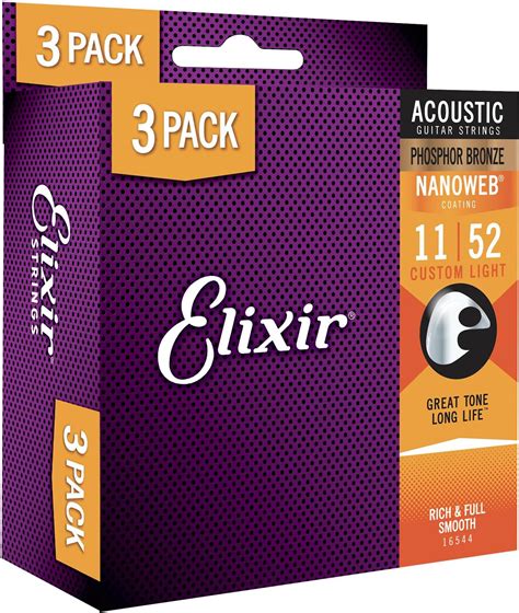 Elixir Strings Acoustic Guitar Strings Phosphor Bronze