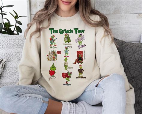 Christmas Ts Shirt The Grinch Tour The Grinch In My Grinch Eras Sweatshirt Grinch Tour