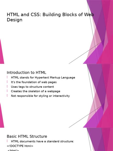 Html And Css Building Blocks Of Web Design Pdf Computers