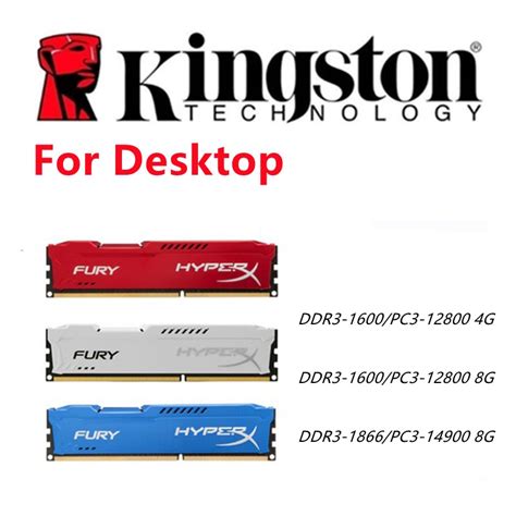 Ram Kingston Hyperx Fury 4gb 8gb Ddr3 Pc3 12800 1600mhz 1866mhz 240pin