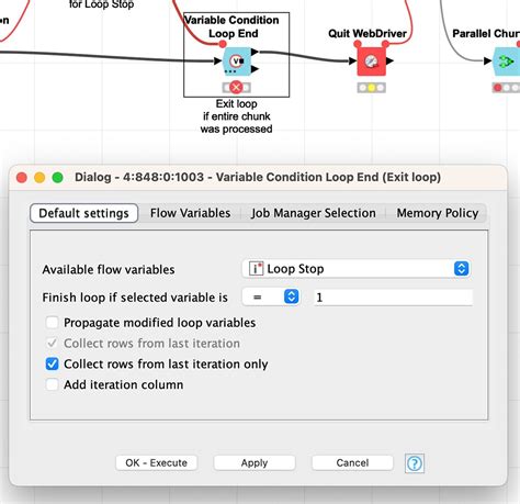 Variable Loop Condition End Ignore Different Table Structure And Or