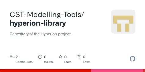 GitHub CST Modelling Tools Hyperion Library Repository Of The Hyperion Project