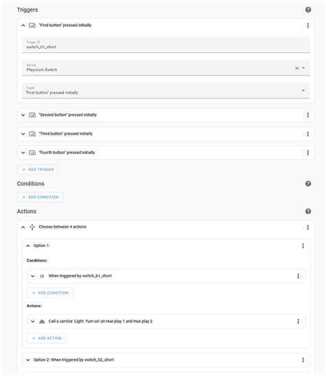 Simple Automation With Choose When Triggered By For Light Switch Not Working Stuck